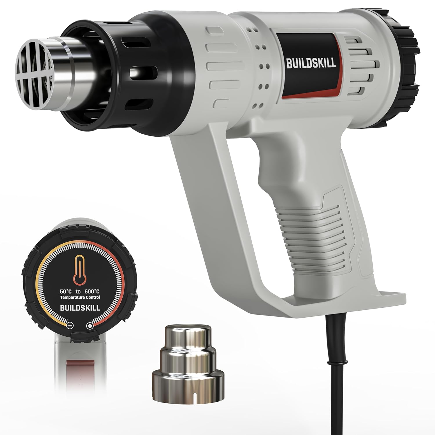 BUILDSKILL 1900W High-Speed Heat Gun Machine | Variable Temperature 50